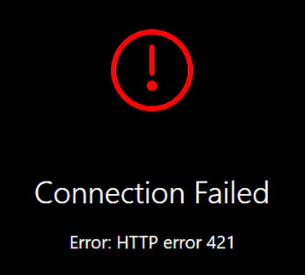 Horizon Connection Server HTTP 421 Error