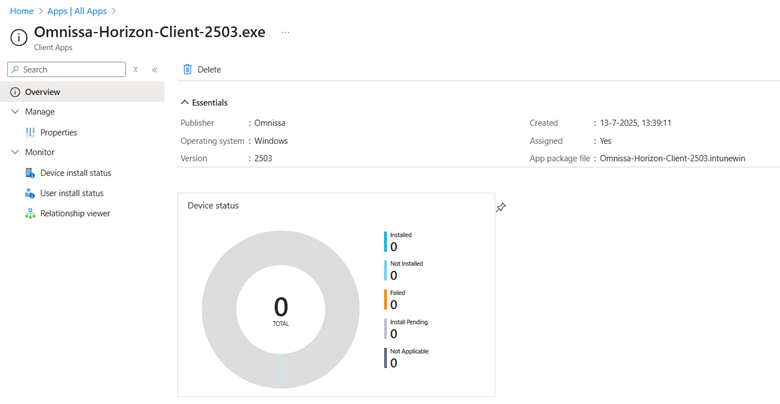 Deploy Horizon Client with Intune